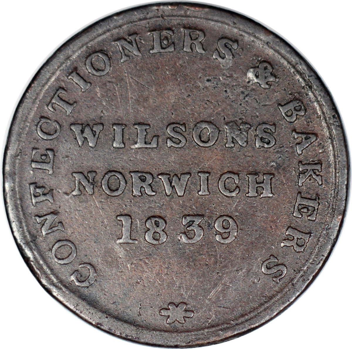 Great Britain 1/4 P. 1839 Norfolk Norwich Conder Token ...