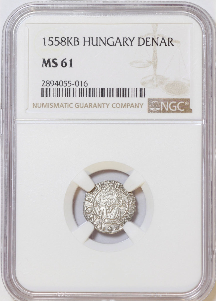 HUNGARY 1 Denar 1558 KB NGC MS 61 – ArabellaBanknotes.com
