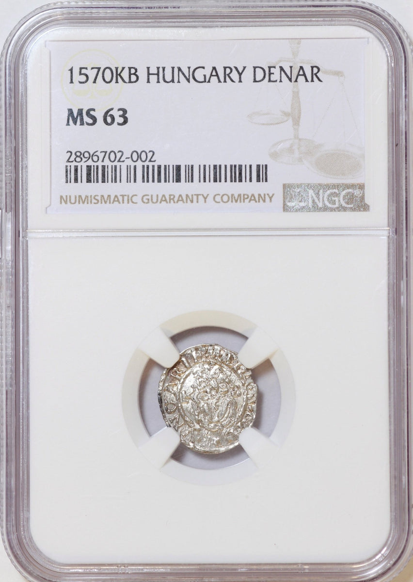 HUNGARY 1 Denar 1570 KB NGC MS 63 – ArabellaBanknotes.com